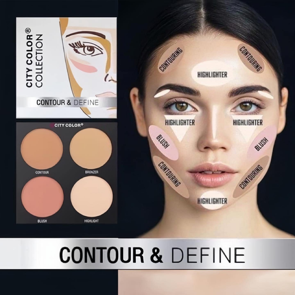 City Color Contour & Define Contouring and Highlighting Palette 4 pans ...