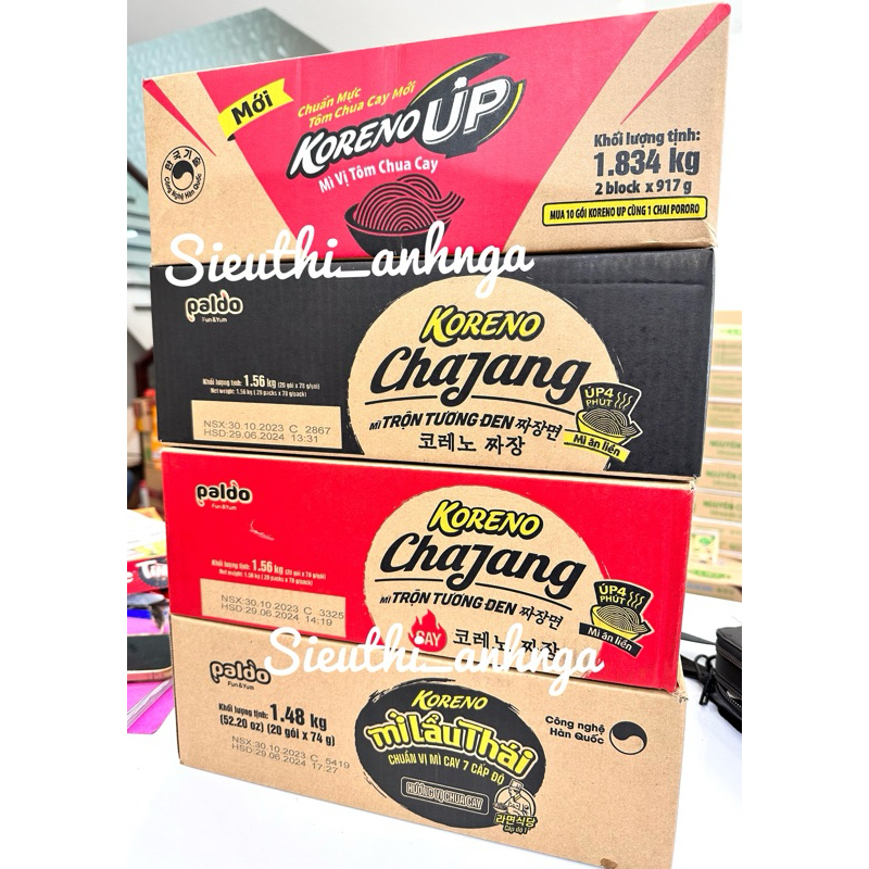KORENO NOODLES MIXED WITH BLACK SOY SAUCE Box of 20 packs [LATEST DATE ...
