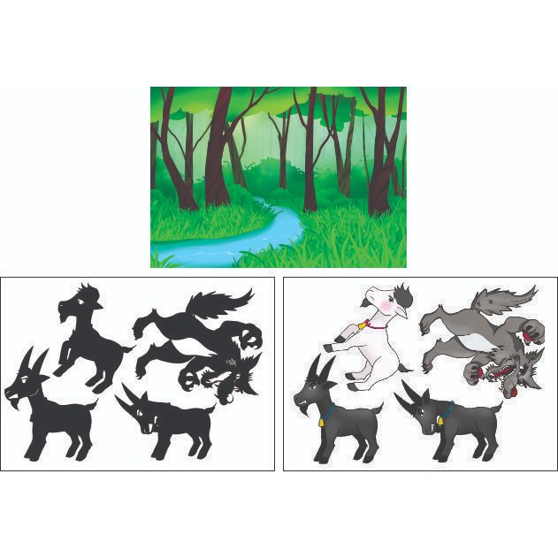 (New) Color puppets and shadow puppets The Black Goat Story (multi ...