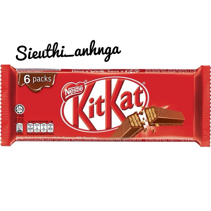 Pack of 6 Kitkat Bars Covered with Milk Chocolate 102g | Shopee Philippines