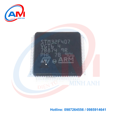 Microcontroller STM32F407VGT6 100LQFP MCU IC Genuine STMicroelectronics ...