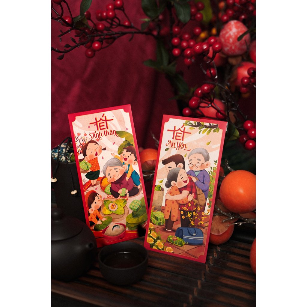 100 Red Envelopes CNY An Nhien (Set of 6 models) Exclusive Design ...