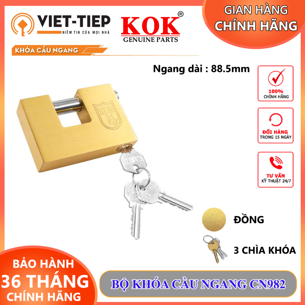 Viet Tiep CN982 horizontal bridge suspension lock, horizontal copper ...