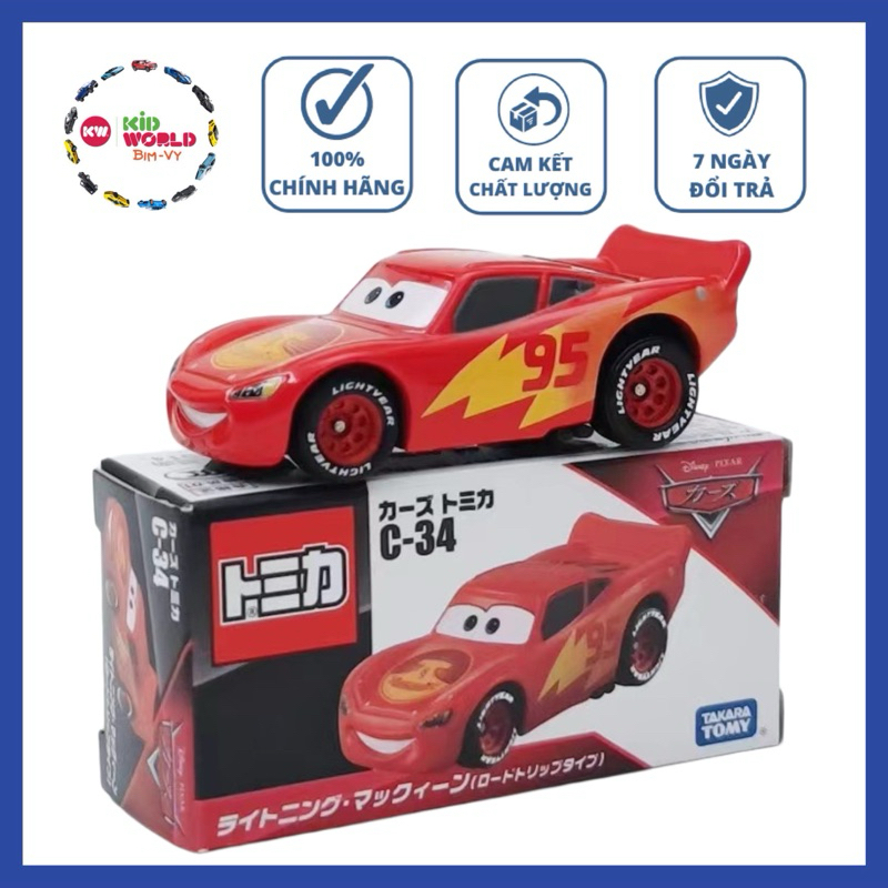 Tomica Box Disney Pixar Cars Lightning McQueen C-34. Ms: 237. | Shopee ...