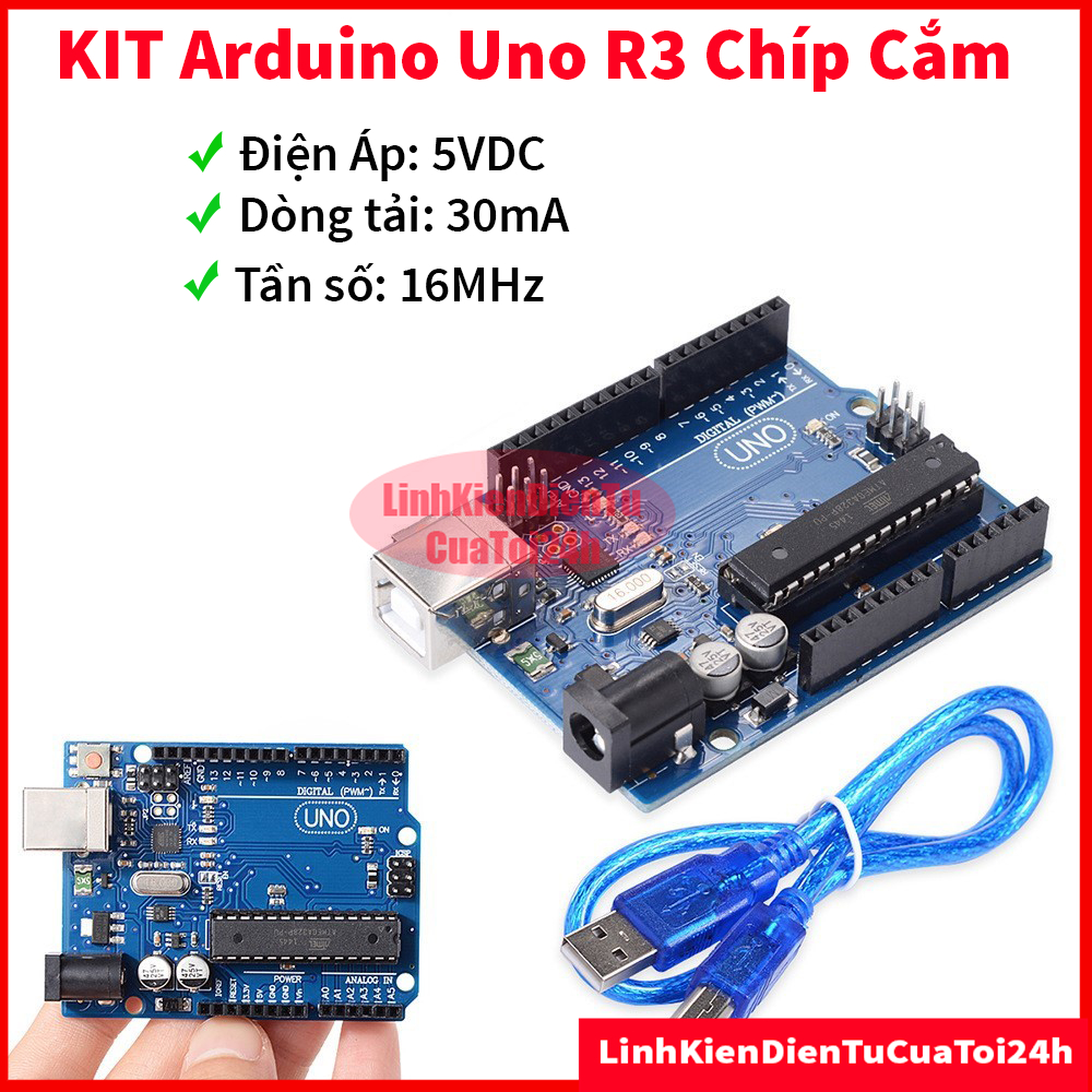 Kit Arduino Uno R3 Atmega328P Chip Plug with Cable, R3 Sticker Chip ...