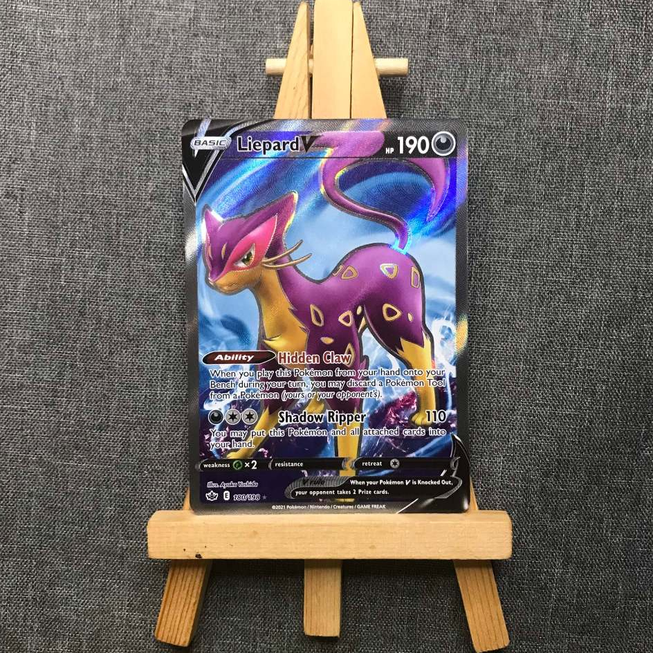 Pokemon Liepard V 180 / 198 card - Genuine English Full Art Ultra Rare ...