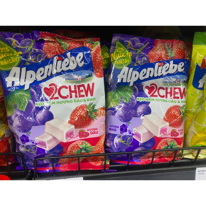 Alpenliebe 2 chew fruit soft candy 84g pack (25 pieces) | Shopee ...
