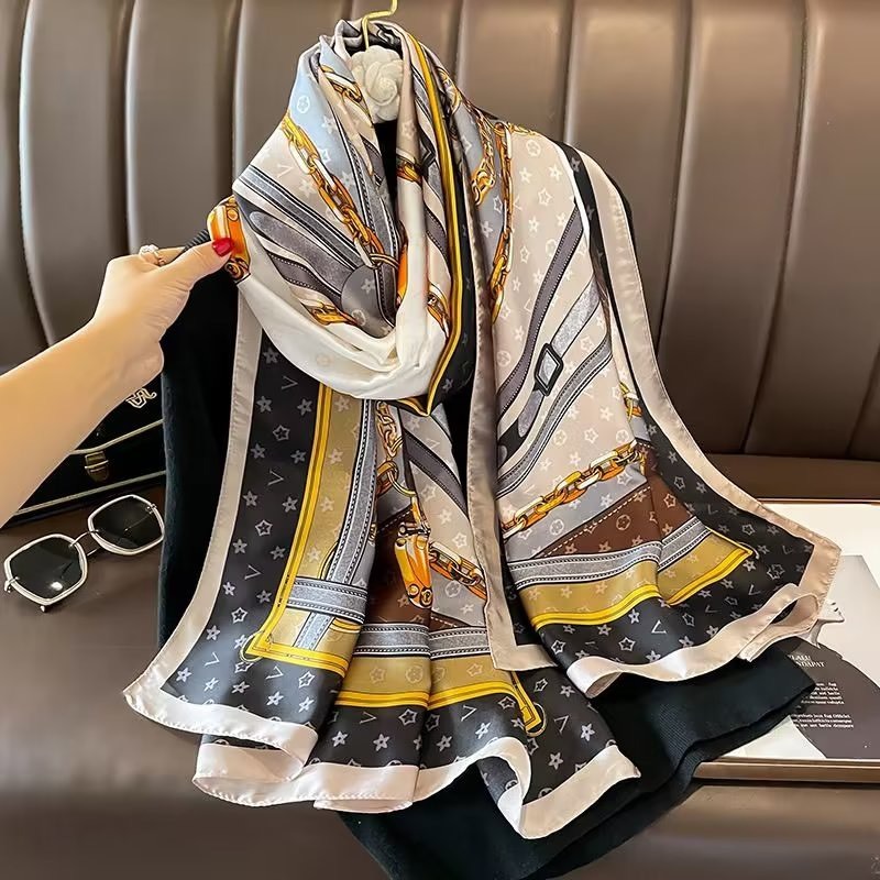 Long Silk Scarf With Box - Shoulder Silk Scarf As A Gift For The Mother ...