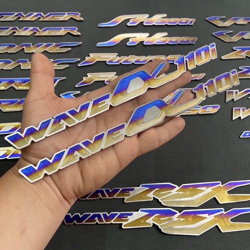 Wave 110i Titan Logo Available Glue 3m Stickers Multiple Positions On ...