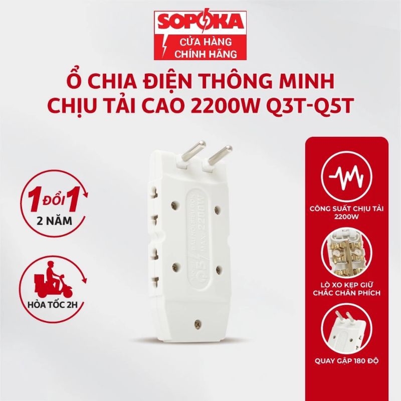 Smart power outlet with load capacity of 2200w QT3 -QT5. | Shopee ...