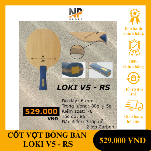 Loki V5-RS table tennis racket, LOKI table tennis racket 2 layers of ...