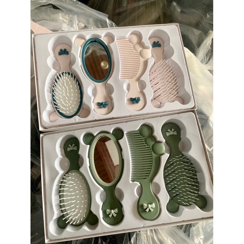4 Detailed Comb Mirror Set | Shopee Philippines