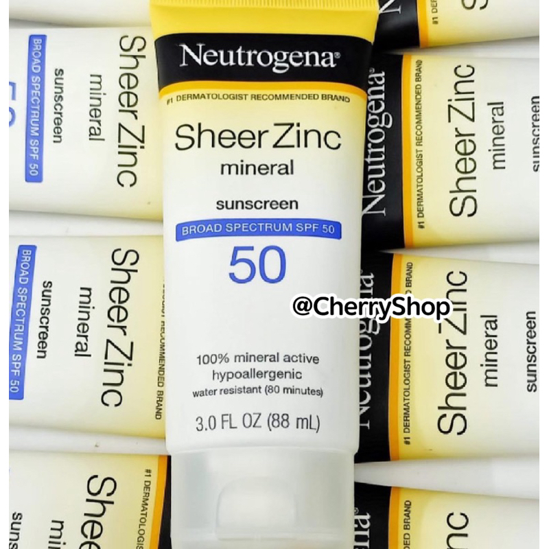 Neutrogena Sheer ZinC Dry Touch Light Tone Lifting Sunscreen SPF 50 ...