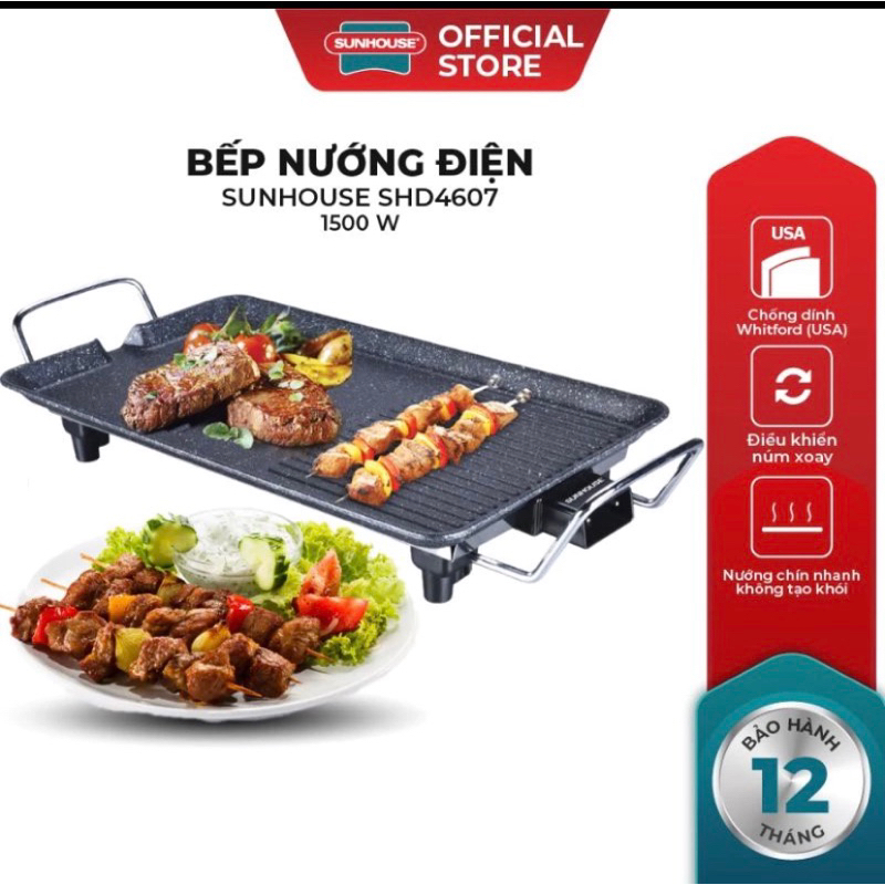 Sunhouse shd4607 smokeless electric grill, 1500w capacity, Genuine ...