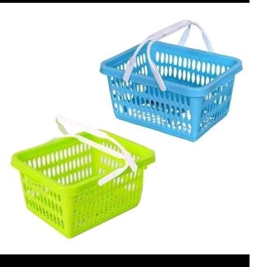 Plastic basket with handle - plastic fish racket for children | Shopee ...