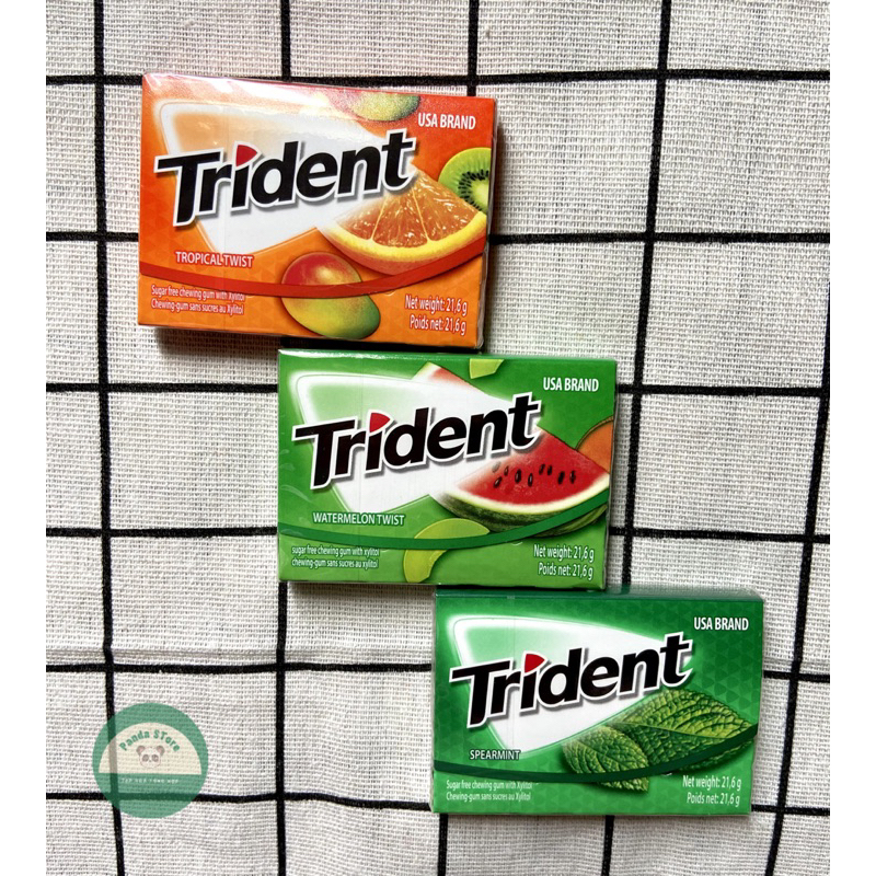 Thailand Sugar-Free Trident Gum 21,6g (3 flavors) | Shopee Philippines