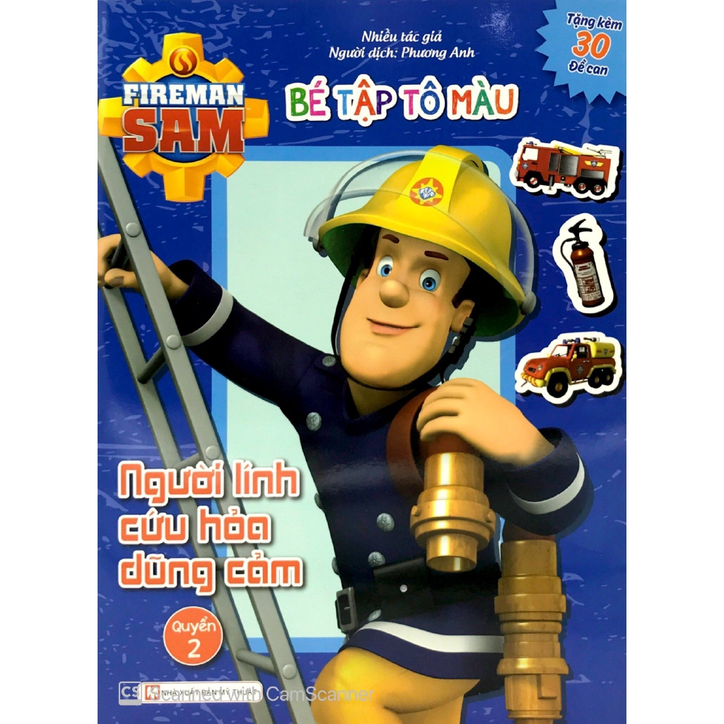 Book - Children learn to color - Fireman Sam - Brave firefighter ...