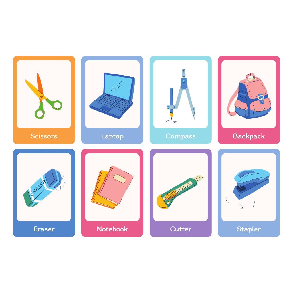 Smart Flashcard set with school theme for children - smart toys ...