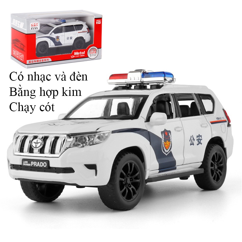 Alloy Toyota Land Cruiser Prado police car model with music and lights ...
