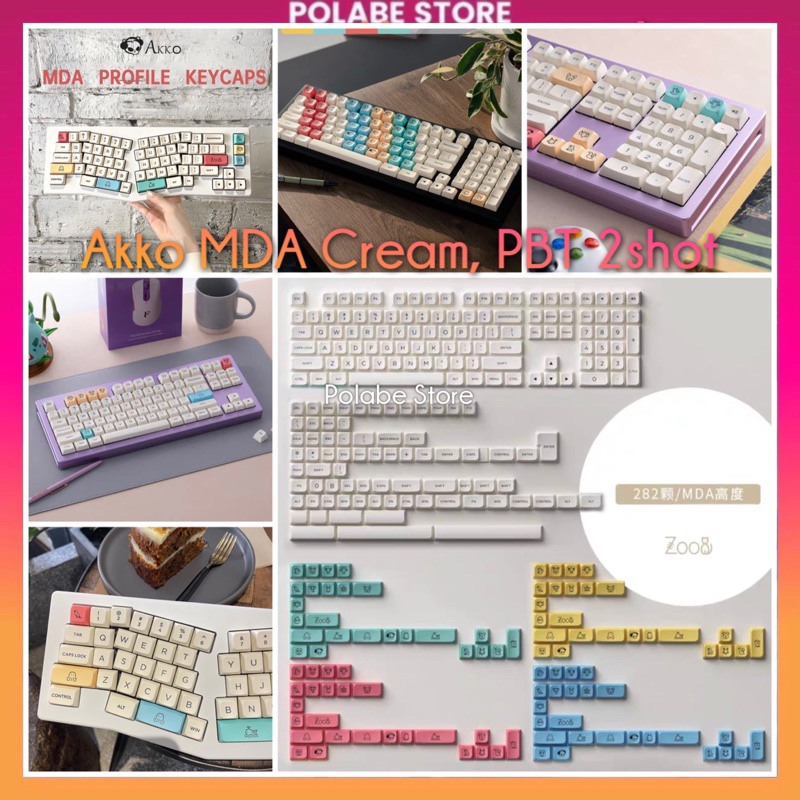 Synthesis of Keycap Akko MDA ASA mechanical keyboard profile Polabe ...