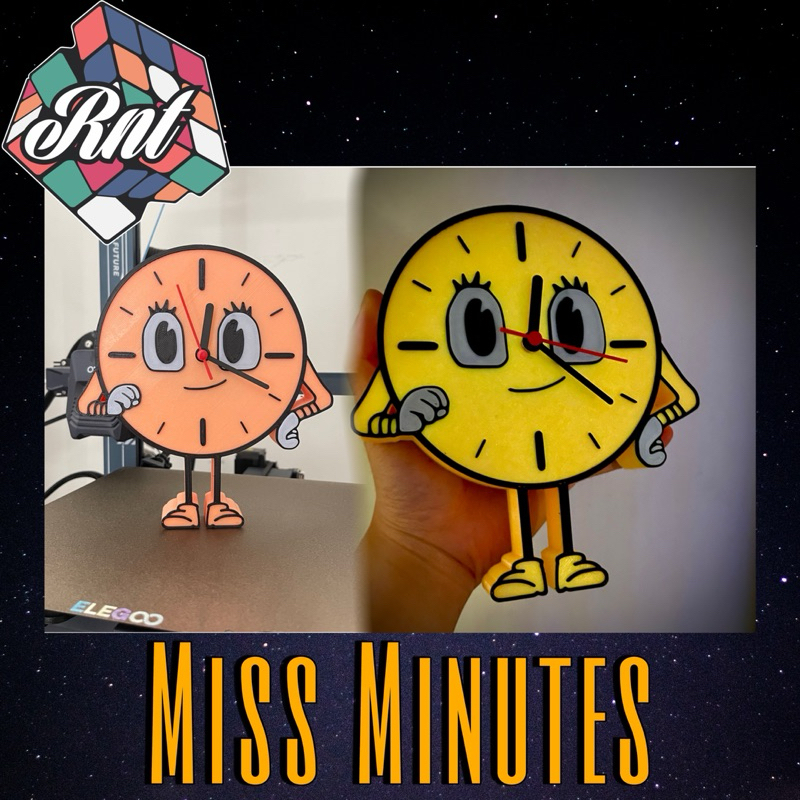 Miss Minutes 3D printed luminescent wall clock for desk | Shopee ...