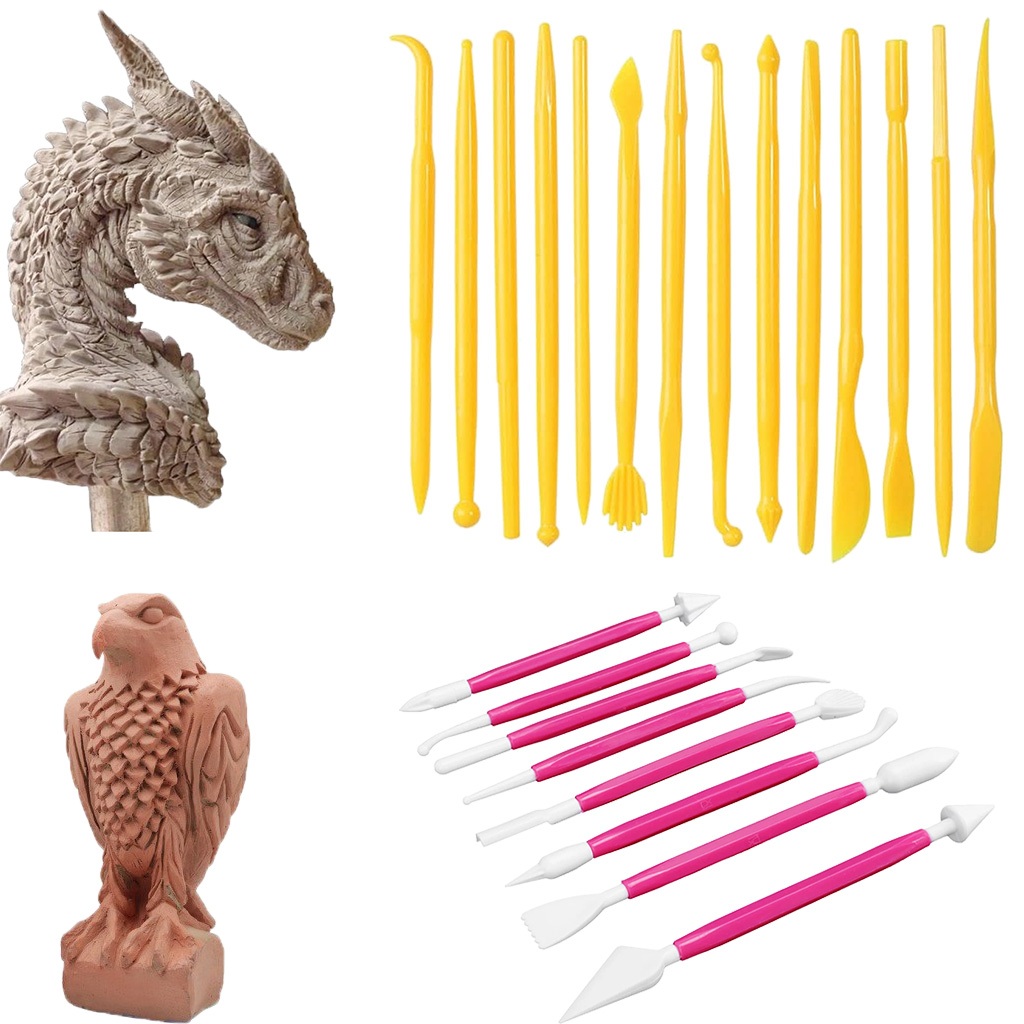 Clay Tools, DIY Plastic Clay Sculpture Ceramic Model Clay Kit for ...
