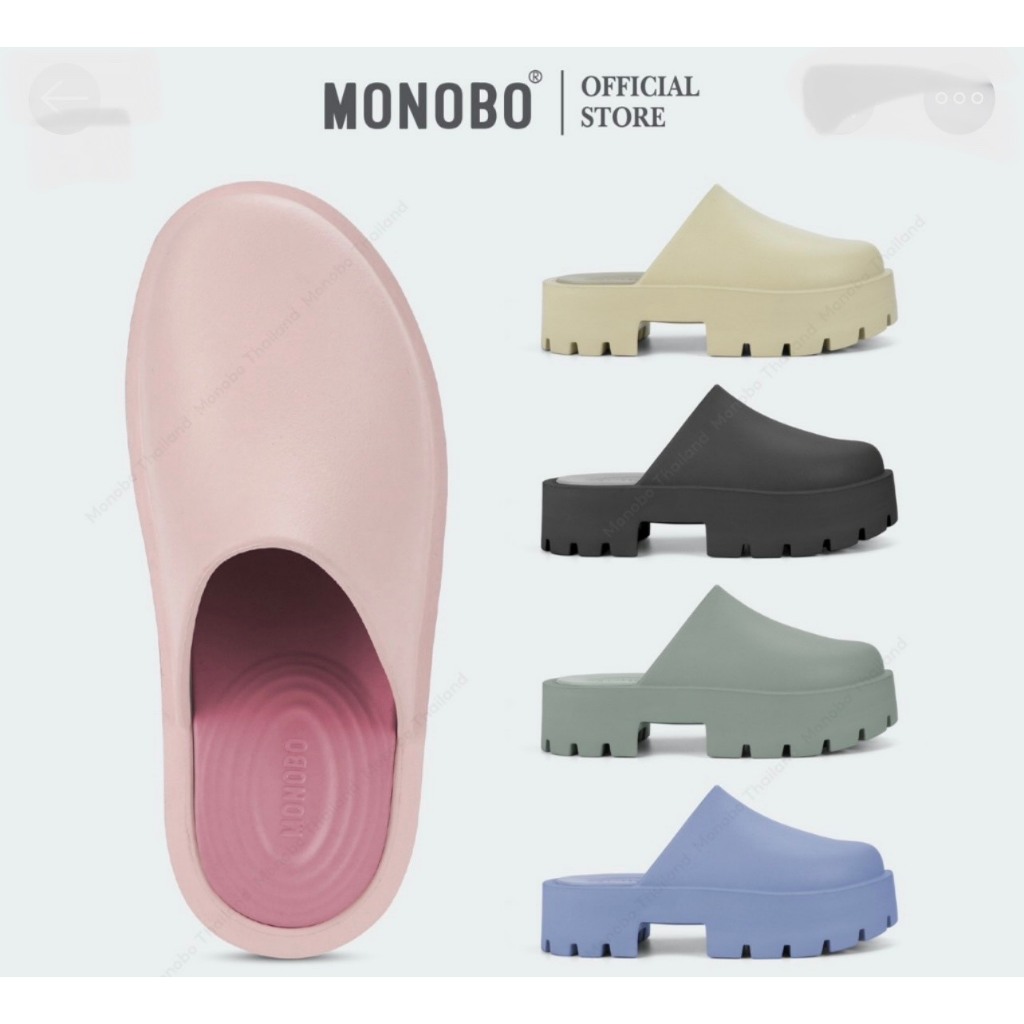 [Pre-Order] Thailand Closed Toe Slippers 5 cm High For Women Monobo ...