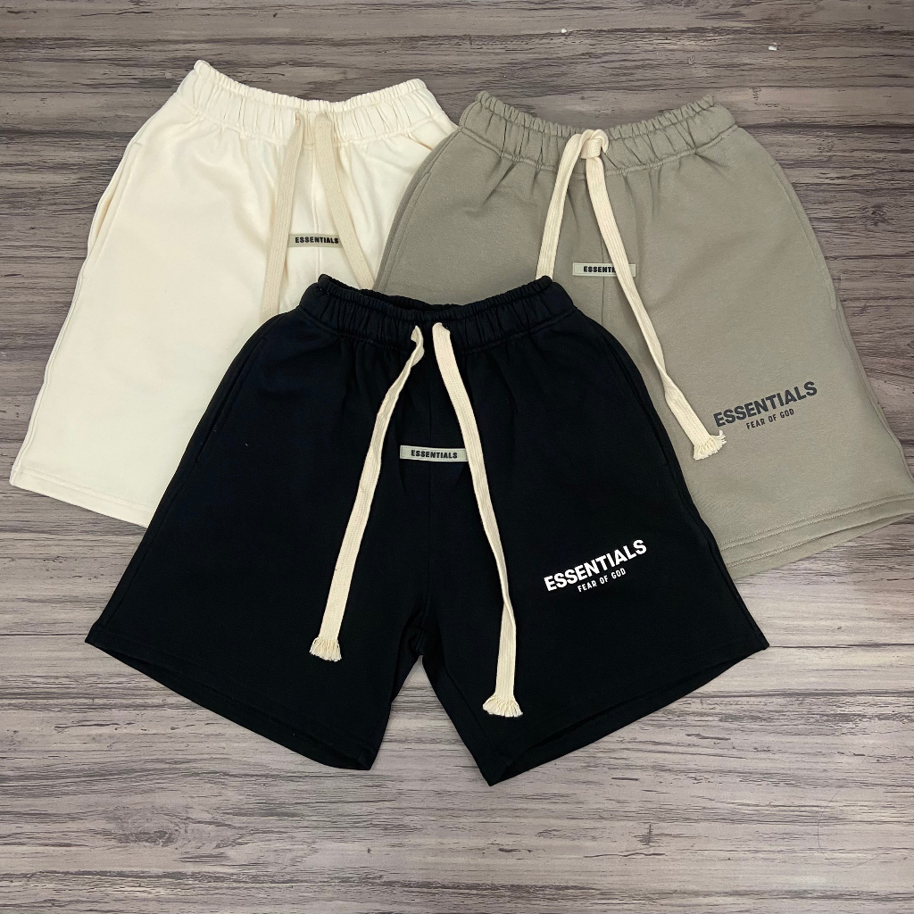 Essentials Fear Of God Shorts full color tag, premium zip bag | Shopee ...