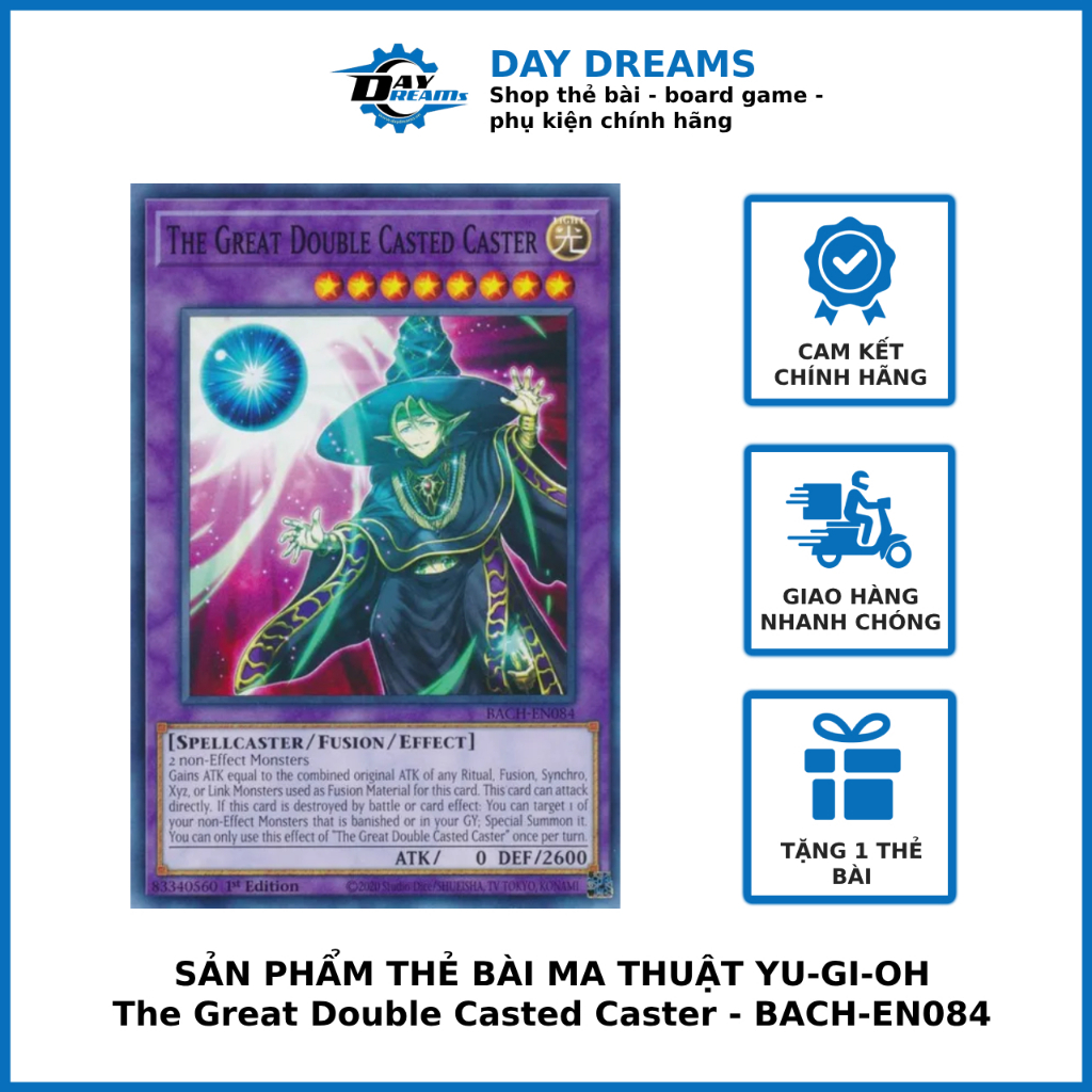 Yugioh!: The Great Double Caster Card - BACH-EN084 - Common 1st Edition ...