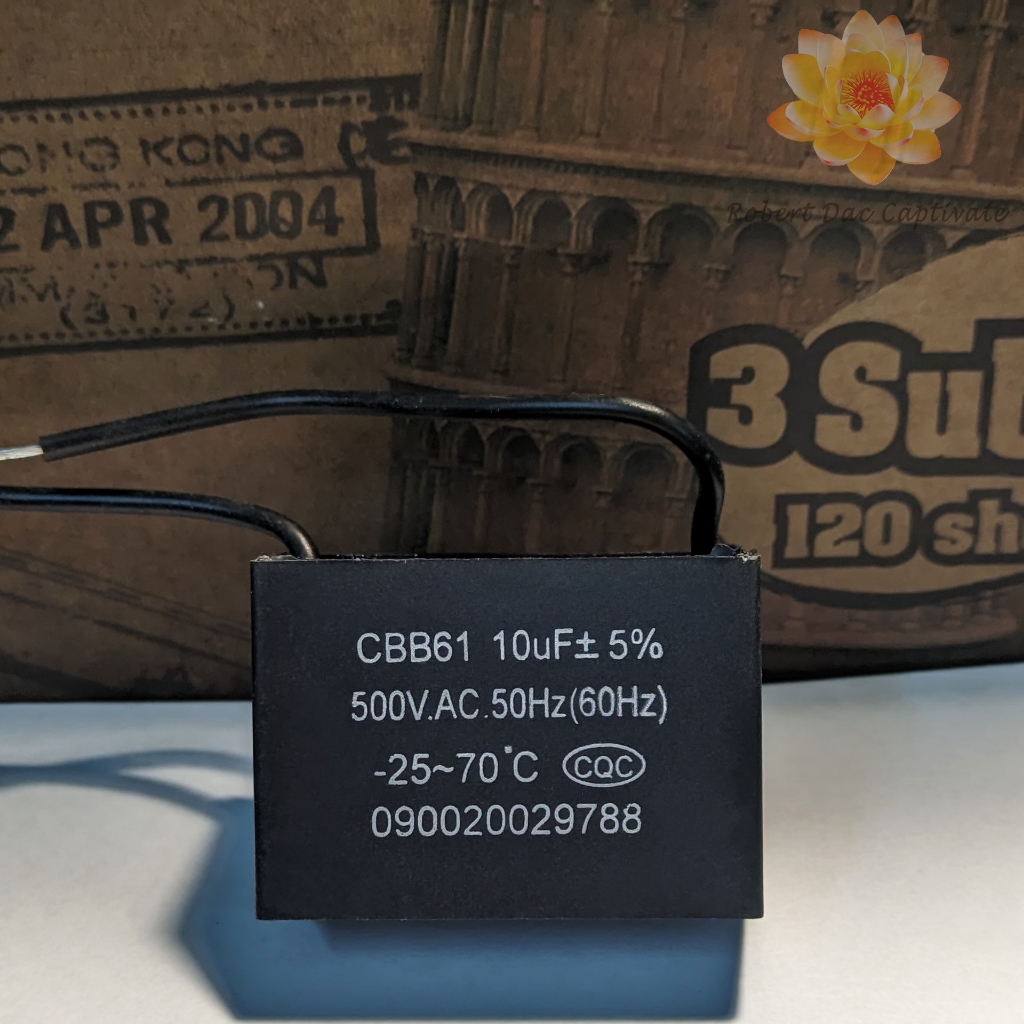 Capacitor 10μf 500V.AC (Capacitor 10uf - 500 V.AC) | Shopee Philippines