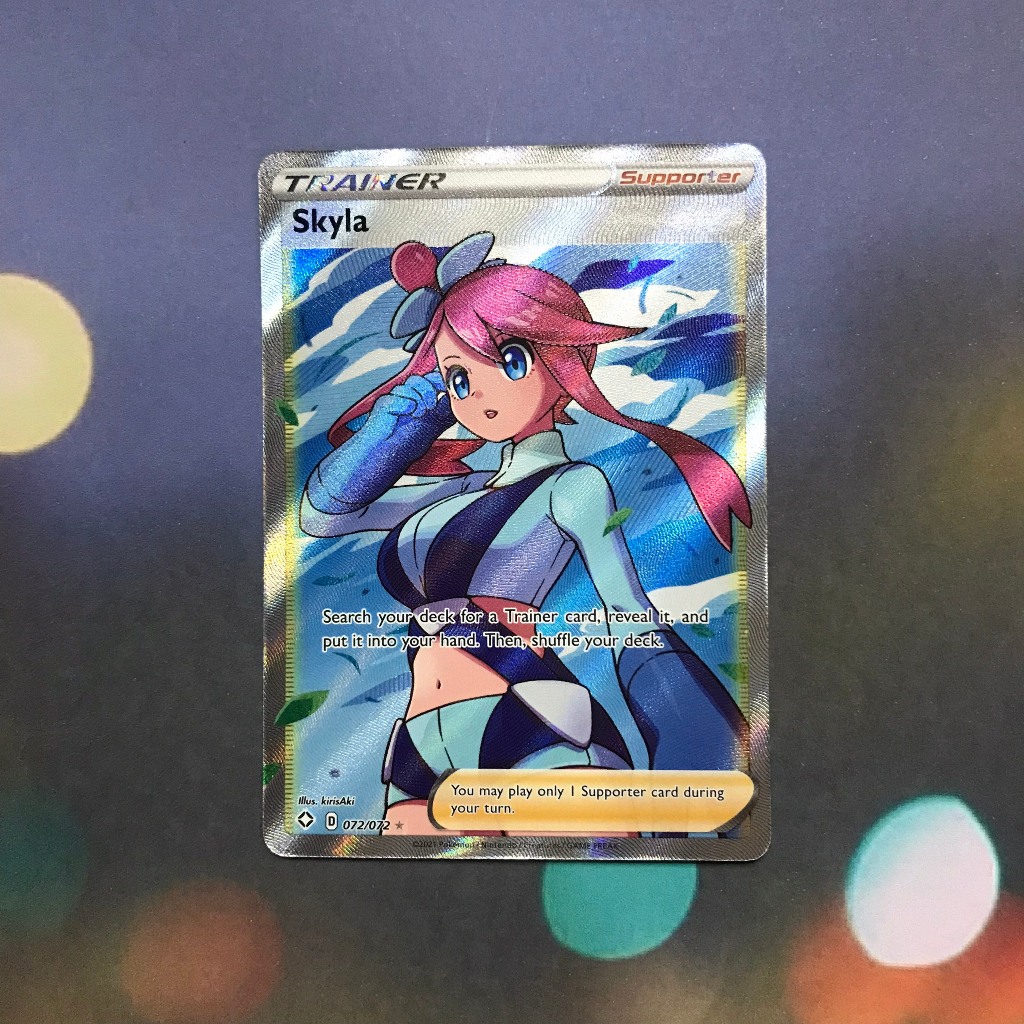 Pokemon Skyla 072 /072 picture card - Genuine English Full Art Ultra ...
