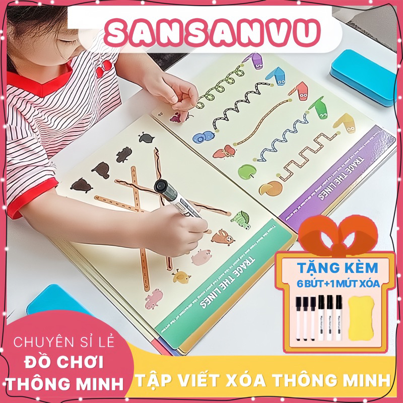Smart Erasable Drawing Educational Toy, Smart Erasable Coloring Book ...