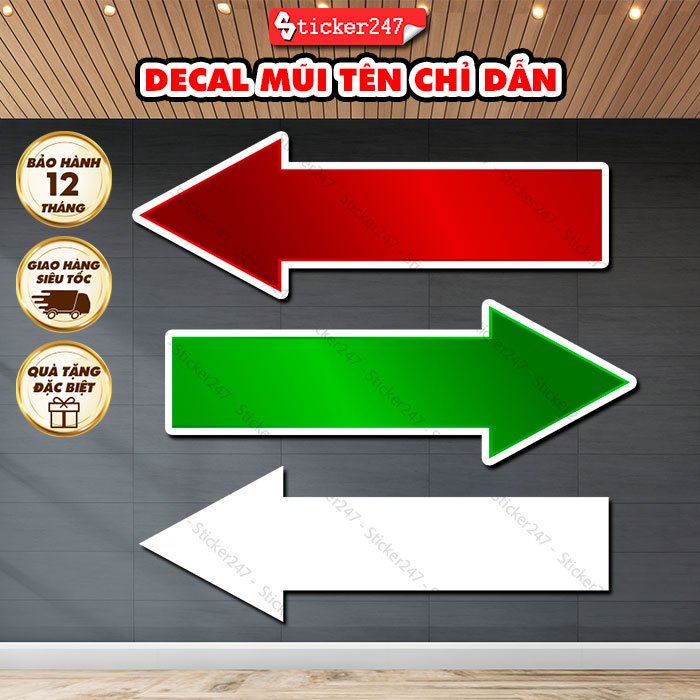 Waterproof Instruction Arrow Decal, Road Guide Arrow Sticker, Pre ...