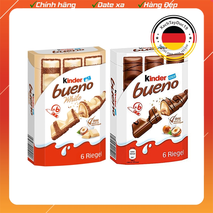 German Kinder Bueno chocolate filled with smooth milk-hazelnut cream ...