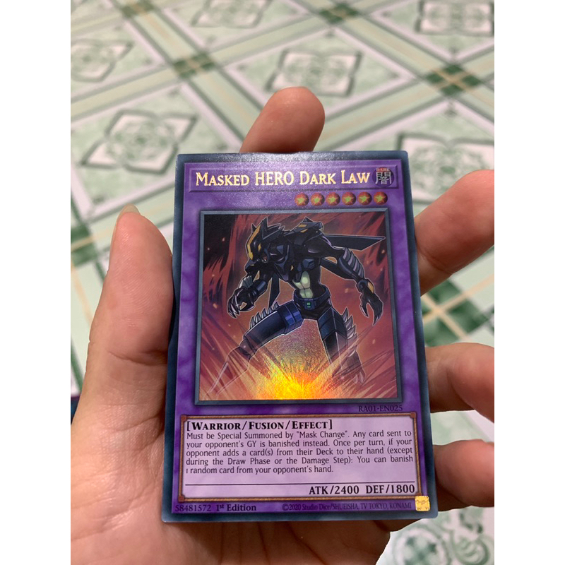 YU-GI-OH! Yu-gi-oh Cards! Ra01-en025 Masked Hero Dark Law | Shopee Philippines