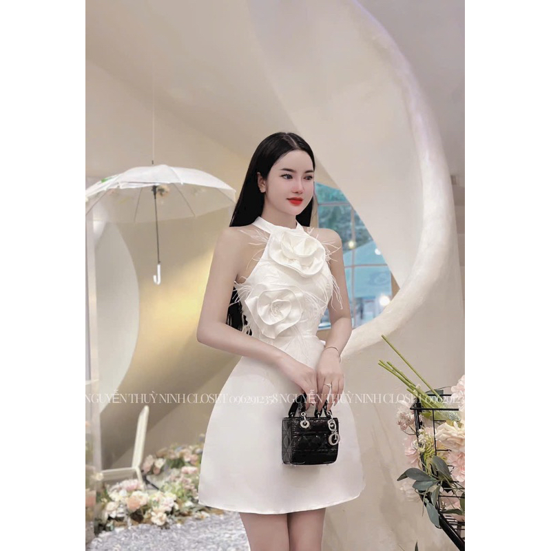 Women's fashion dress for going out with halter neck made of tapta ...