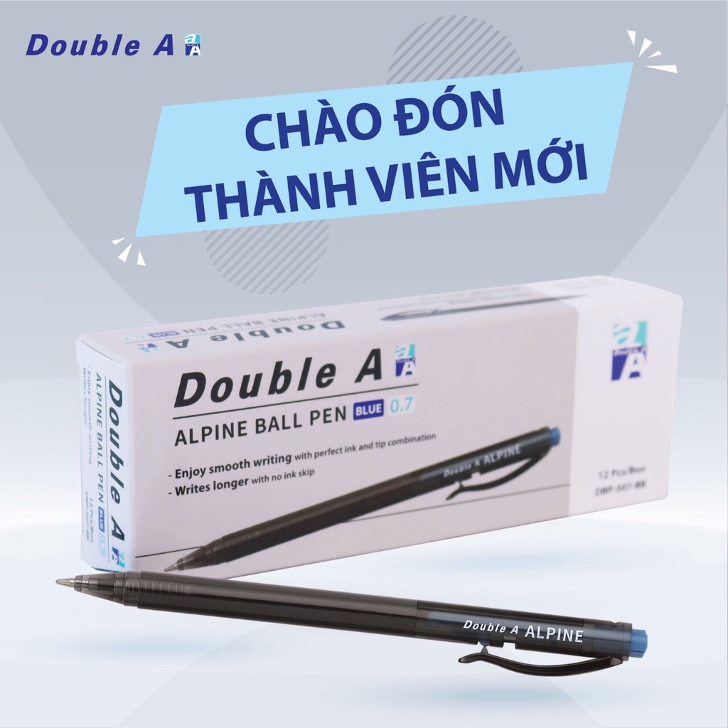 Double A TriTouch ballpoint pen 0.7mm, blue ink ballpoint pen, genuine ...