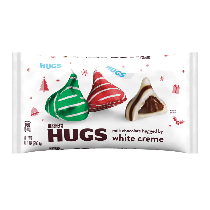 Bag 286 g Hershey's Hugs Chocolate Candy WHITE CREAM COVERED MILK ...