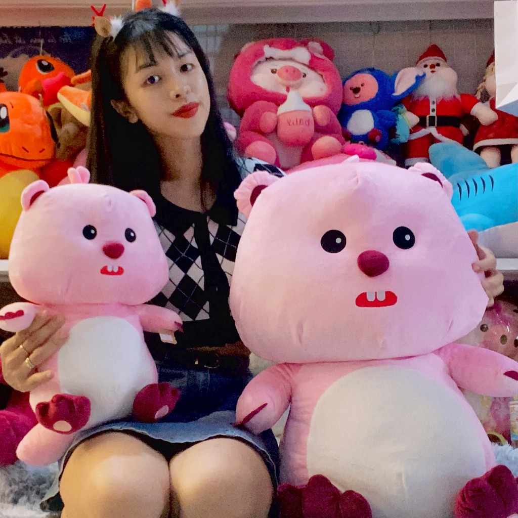 Loopy Pororo Friend Giant Pink Beaver Teddy Bear - Latest Cartoon Loopy ...
