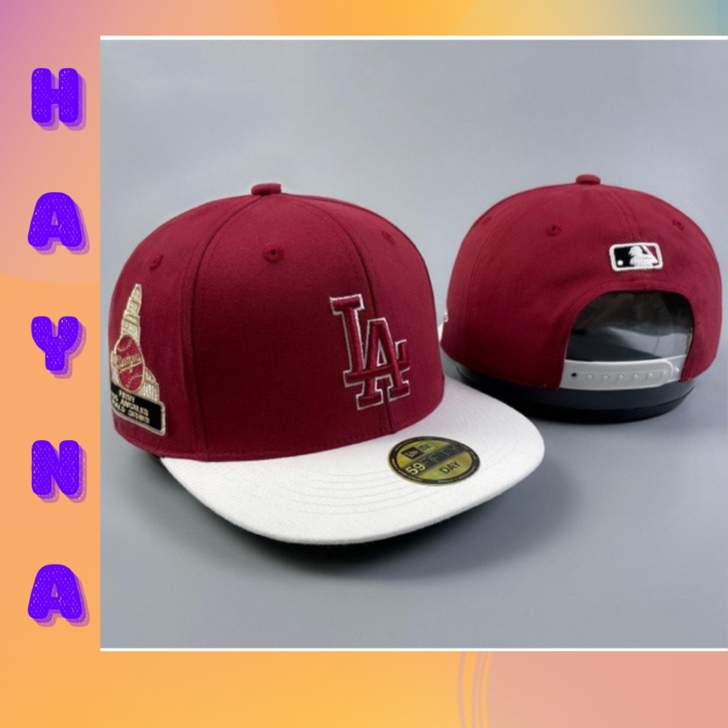 Cap Snap, HIPHOP M.LB Cap With Tongue Mixed Red White Embroidered LA ...