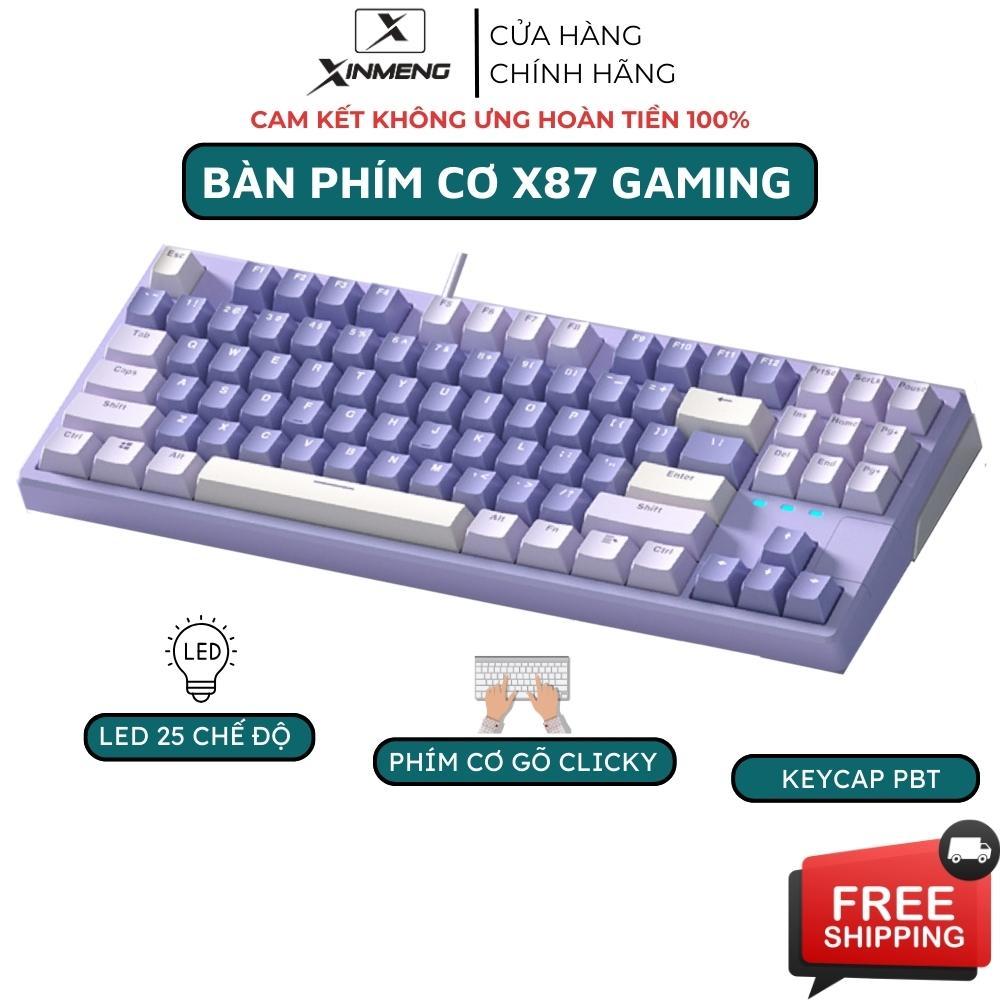 Xinmeng X87 Gaming LED Mechanical Keyboard, White Switch Mechanical ...
