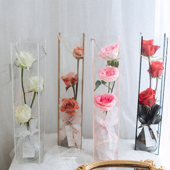 Set of 5 transparent mica flower bags 50cm high | Shopee Philippines