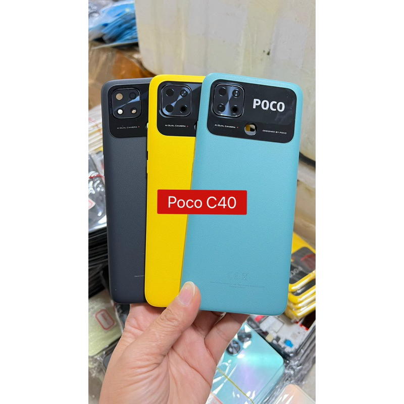 Poco C40 Zin Case In 3 Colors (Orange Case With Side Button Orange ...