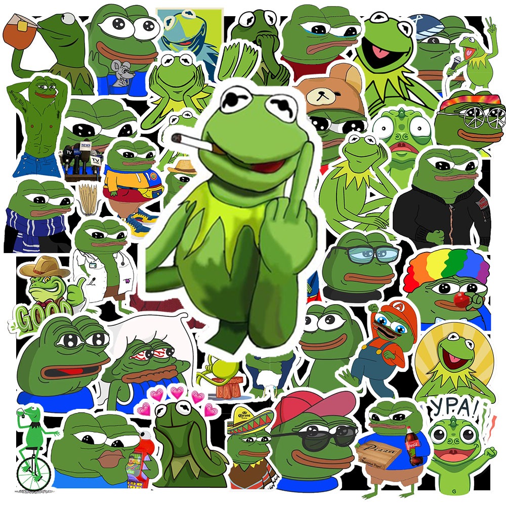 Set of 50 waterproof Kermit Stickers, Kermit The Frog Stickers, Cute ...