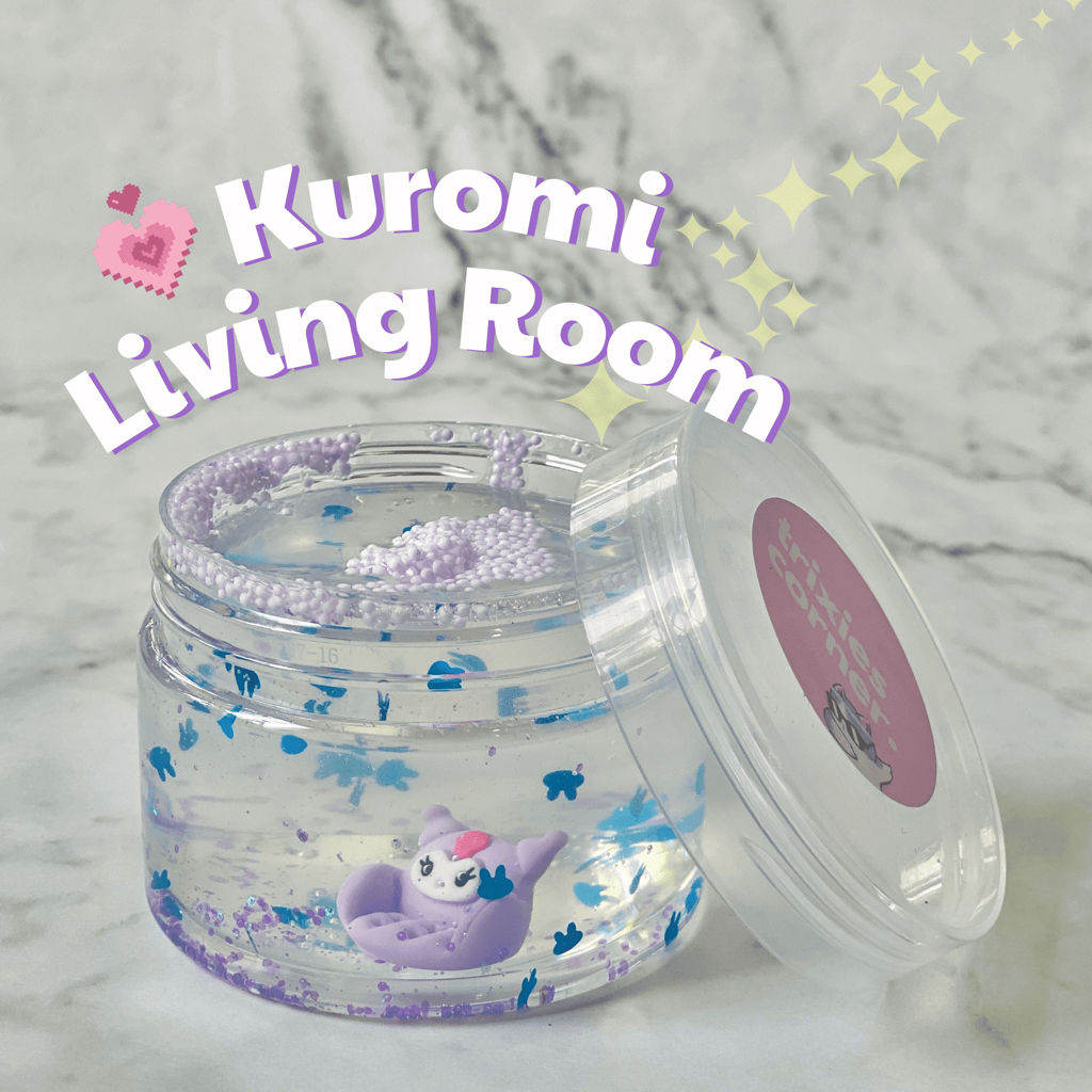 SA [SUPER Hot] Kuromi LIVING ROOM (Clear slime) Kuromi Sofa with ...
