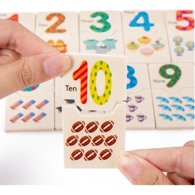 Wooden number puzzle toy for children - montessori smart wooden toys ...