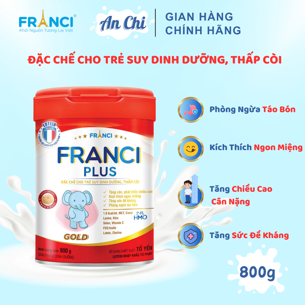 Franci Plus Gold milk helps children eat well, gain weight and develop ...