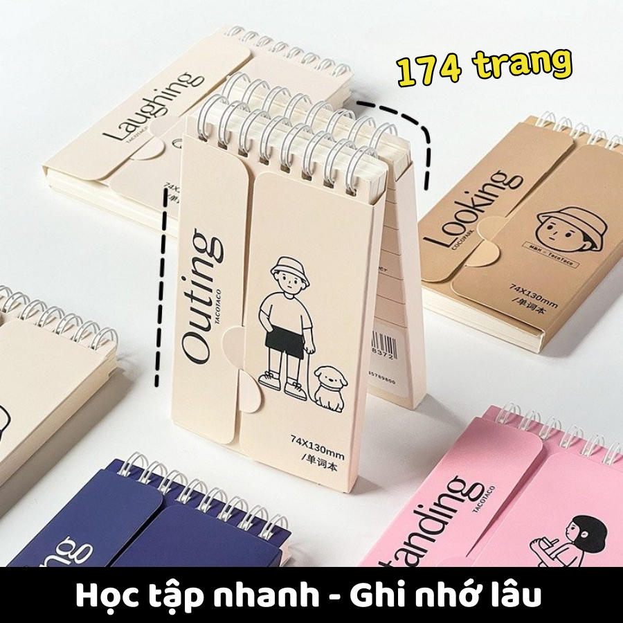 Tacotaco Mini vocabulary Notebook 170 Pages, vocabulary review notebook ...