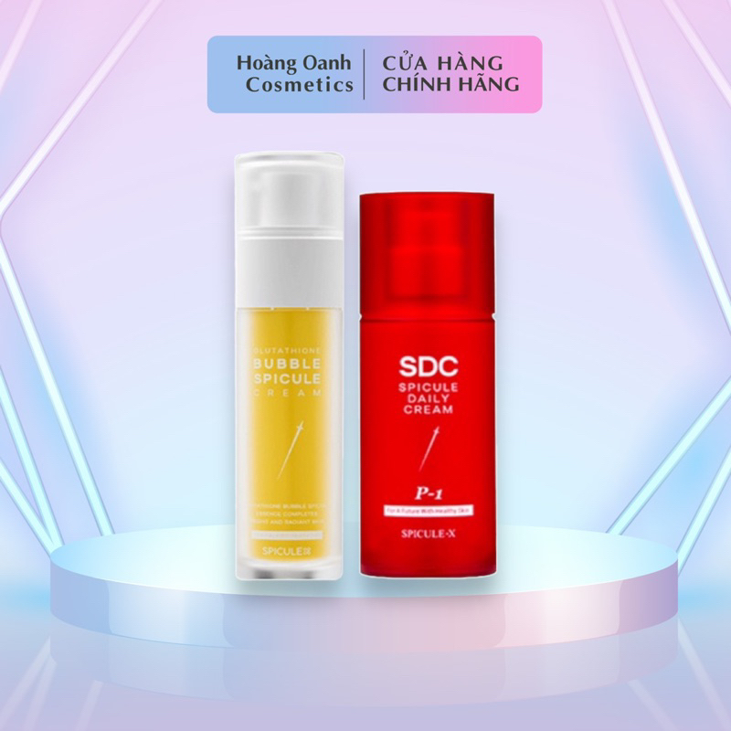 Combo spicule SDC Red Spike Cream + Bubble spicule Gluthation | Shopee ...