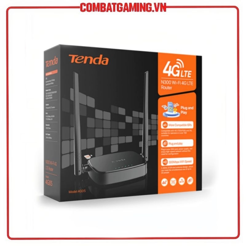 Genuine Tenda 4G05 4G Wifi Router 150M, 2 Lan, 2 Antennas | Shopee ...